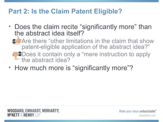 Patent Examination Examiner Guidelines on Alice | PPT