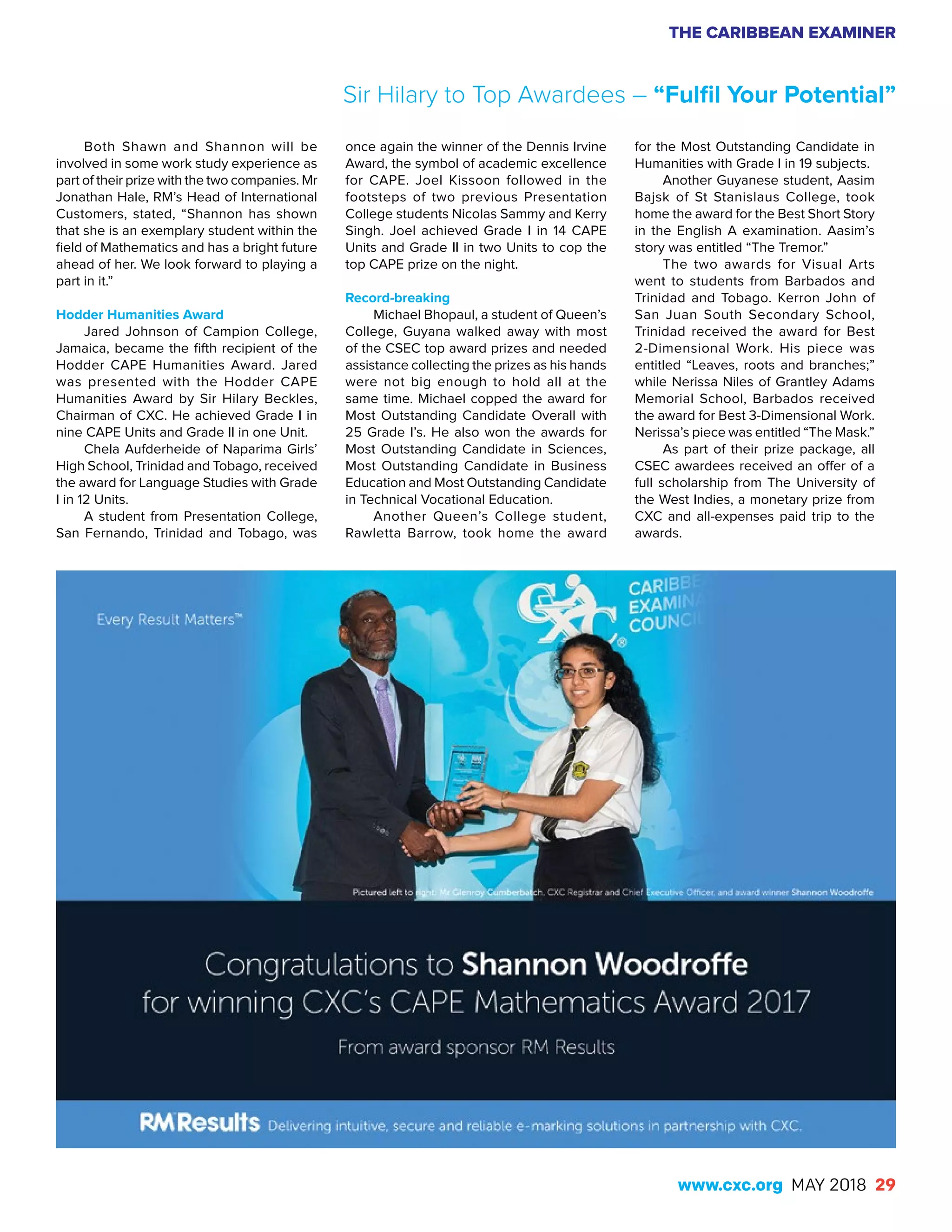 The Caribbean Examiner Vol. 17 No. 1 May-2018 | PDF