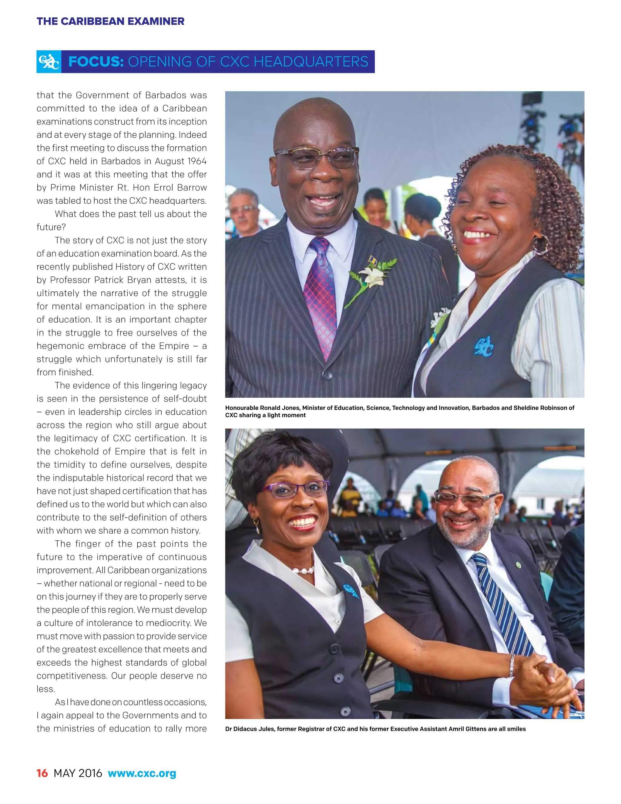 The Caribbean Examiner - New CXC Headquarters - Not Just A Building | PDF