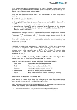 o level mathematics examiner guide | PDF