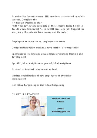 Examine Southwests current HR practices, as reported in public sour.docx