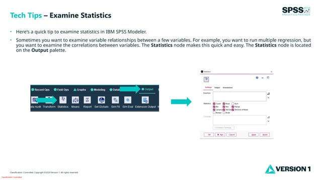 Examine Statistics In Ibm Spss Modeler Pptx