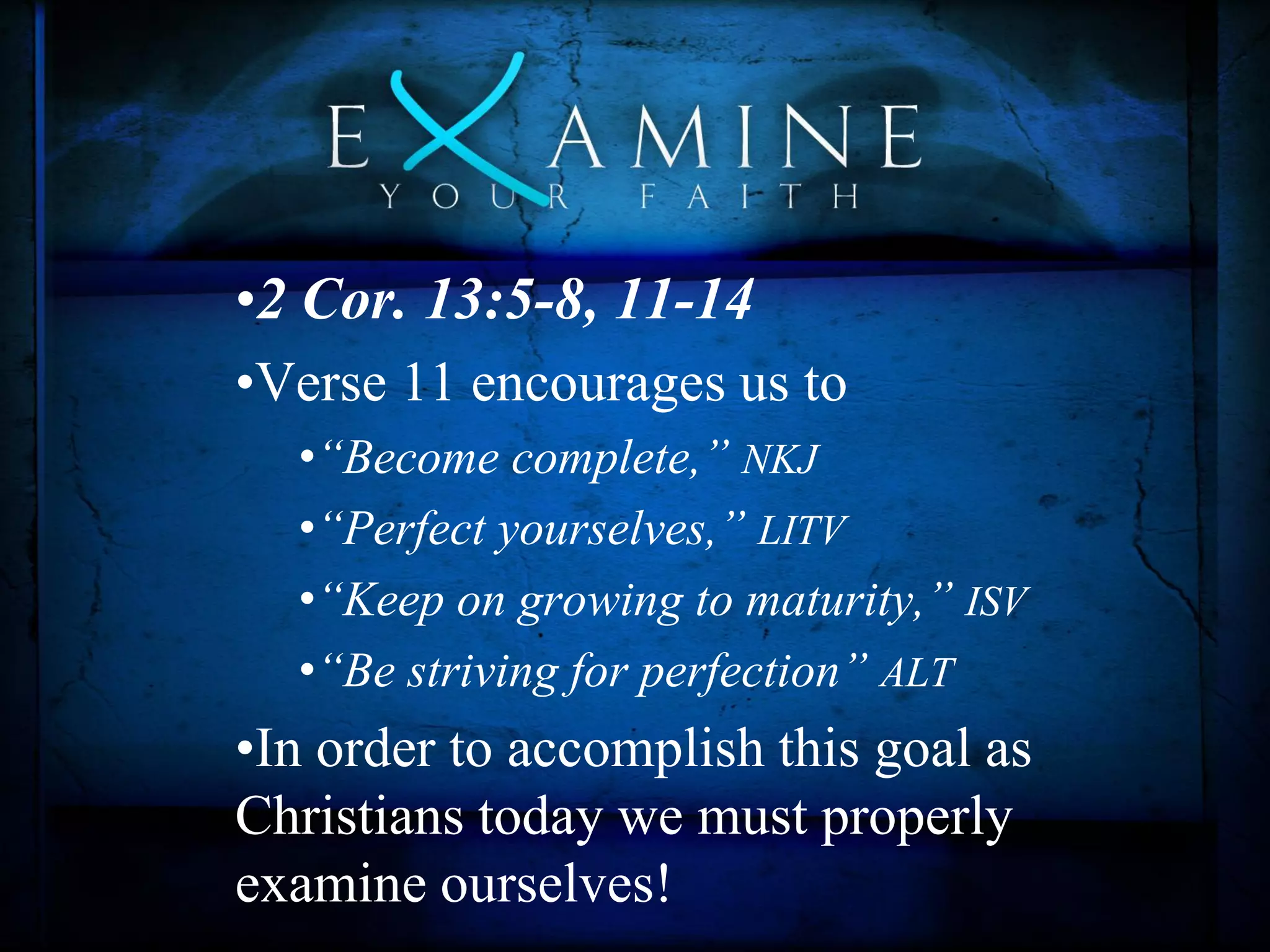 Examine Your Faith | PDF