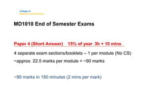Exam information Med 1 presentation 2019(1).pptx