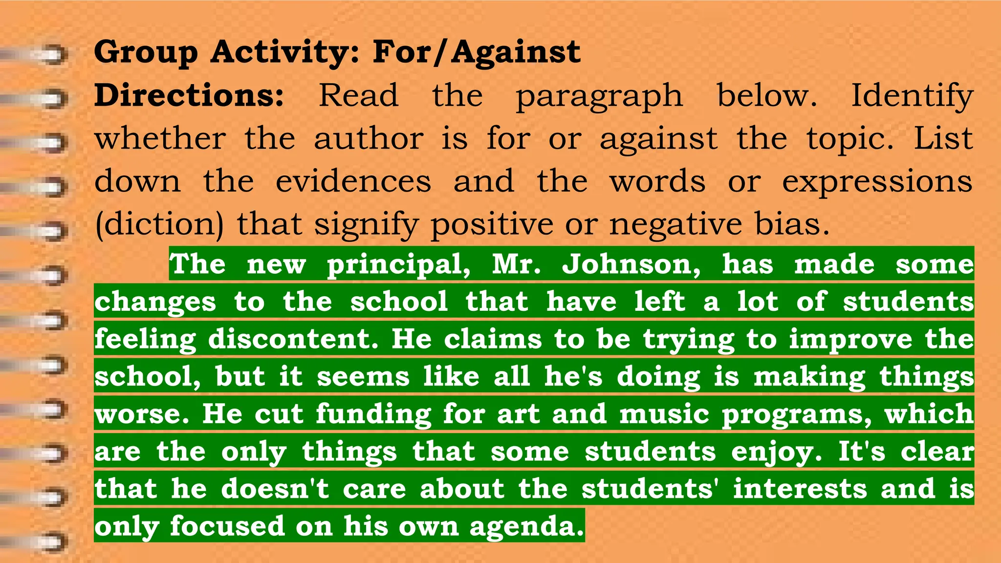 English 8: Quarter 3, Lesson 1 Examining Author's Bias.pptx