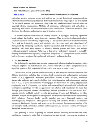 Examining Cloud Computing's Data Security Problems and Solutions: Authentication and Access ...