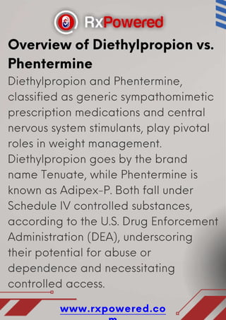 Examining Diethylpropion vs. Phentermine Differences and Similarities..pptx