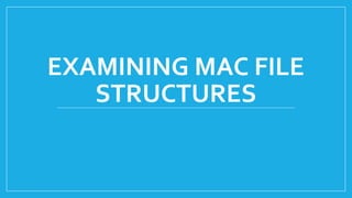 Examining Mac File Structures | PPTX | Operating Systems | Computer Software and Applications