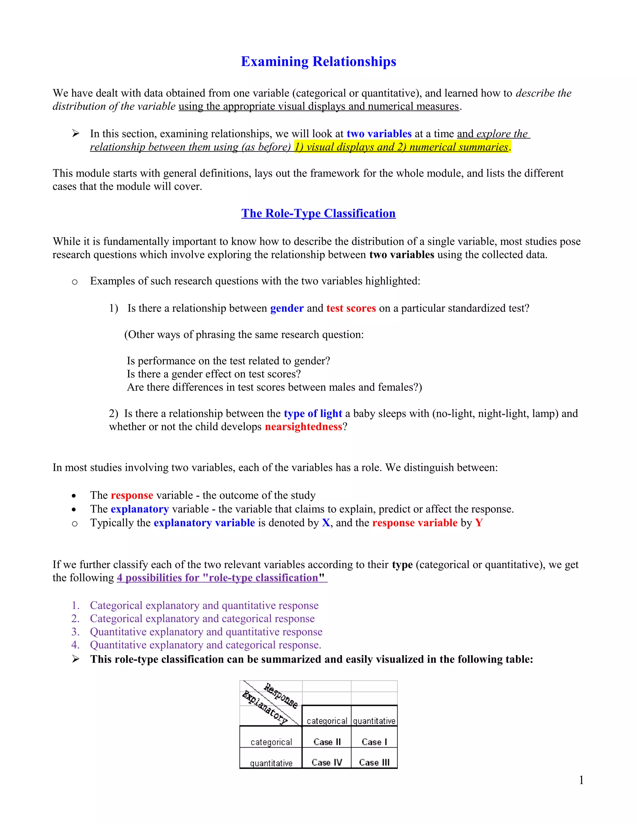 Examining relationships m2 | DOC