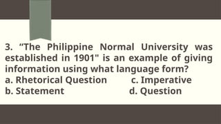 Examining Sample Oral Text in Oral Communication | PPTX