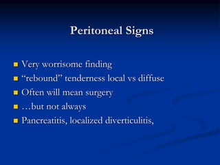 Examining the Acute Abdomen | PPT