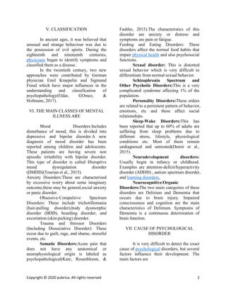 Examining the history, classification, causes and treatment of ...