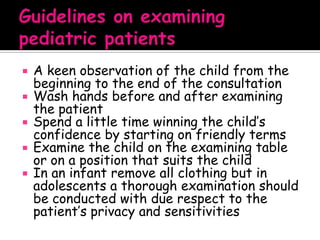 Examining The Pediatric Patient | PPTX