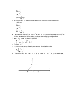 Exam i(practice) | PDF | Physics | Science