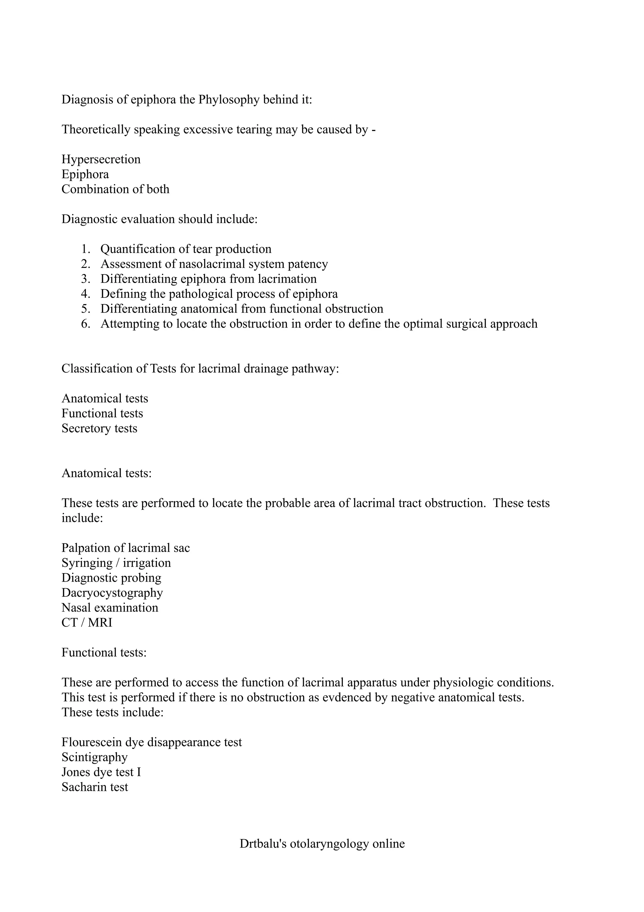 Examination of lacrimal system | PDF