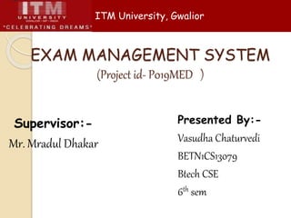 Exam management system | PPTX