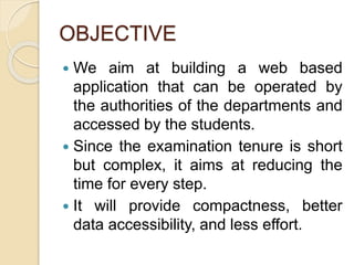 Exam management system | PPTX