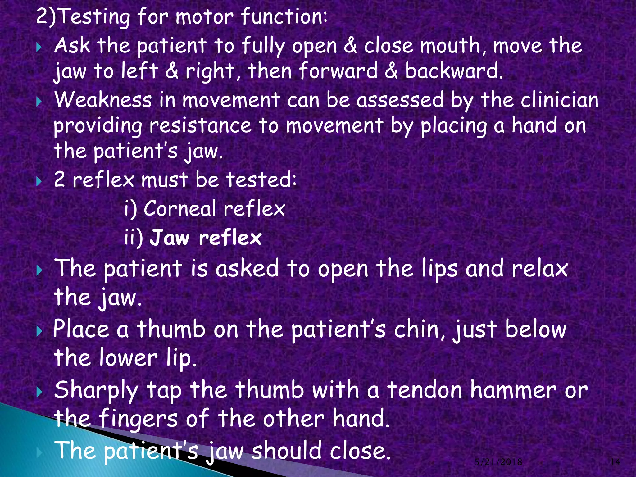 Examnination of cranial nerves | PPTX