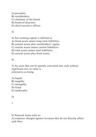 ExamName___________________________________MULTIPLE CH.docx | Stocks ...