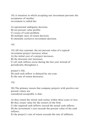 ExamName___________________________________MULTIPLE CH.docx | Stocks ...