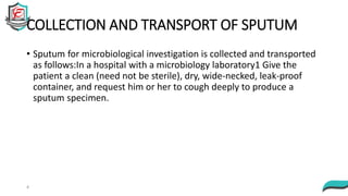 Examination of Sputum for Laboratory Diagnosis.pptx | Lung and ...