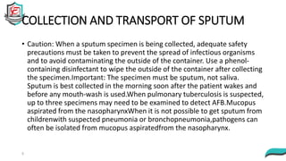 Examination of Sputum for Laboratory Diagnosis.pptx | Lung and ...