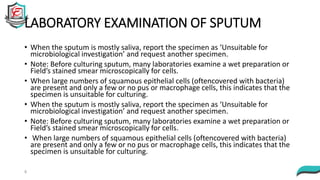 Examination of Sputum for Laboratory Diagnosis.pptx | Lung and ...