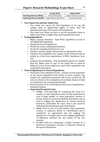 Paper 1 Phd Course Work- Research Methodology Exam | PDF