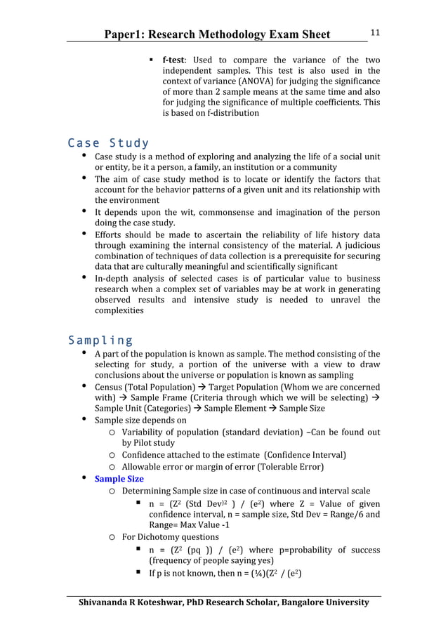 Paper 1 Phd Course Work- Research Methodology Exam | PDF | Science