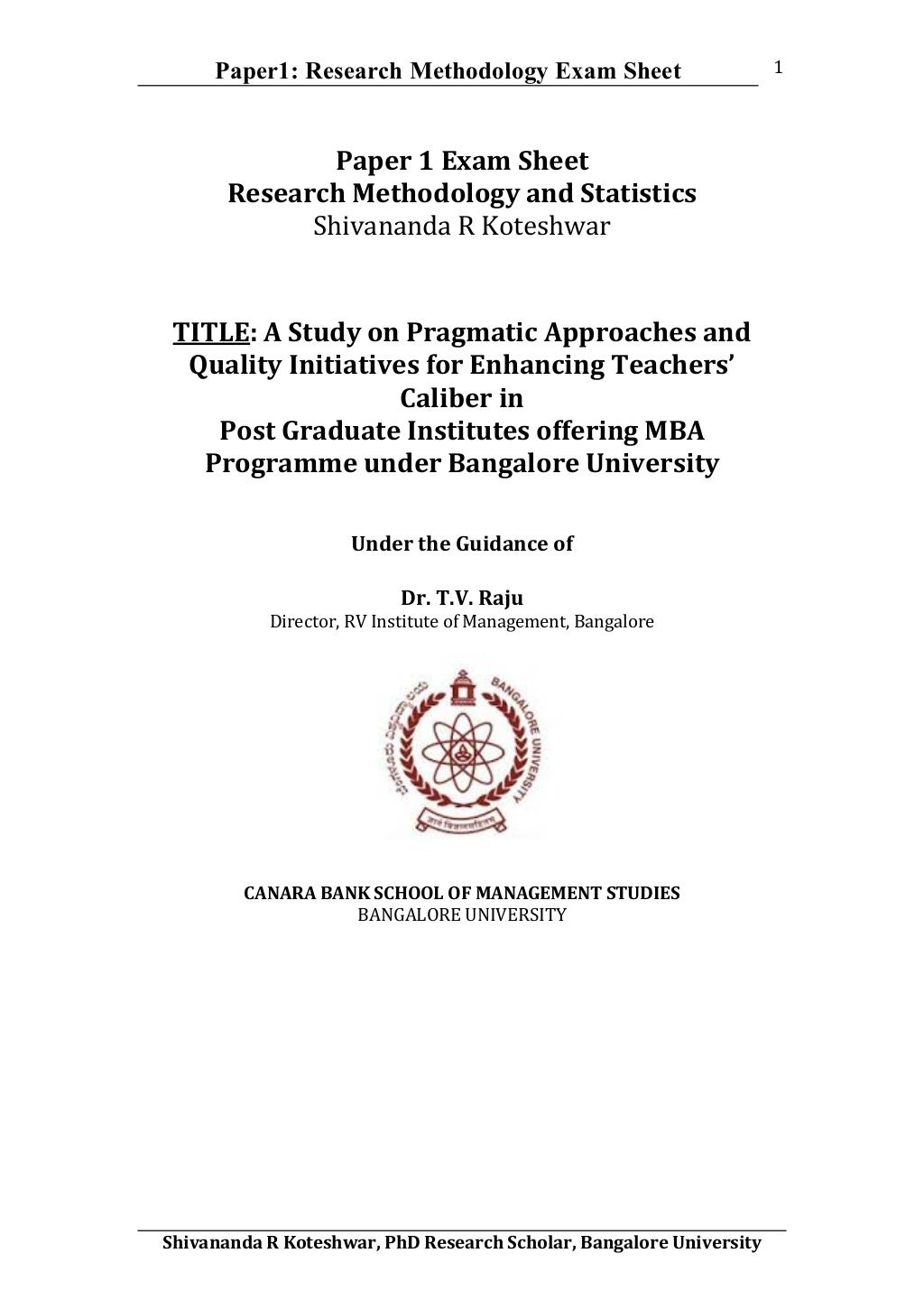 Paper 1 Phd Course Work Research Methodology Exam paper-1-phd-course-work-research-methodology-exam