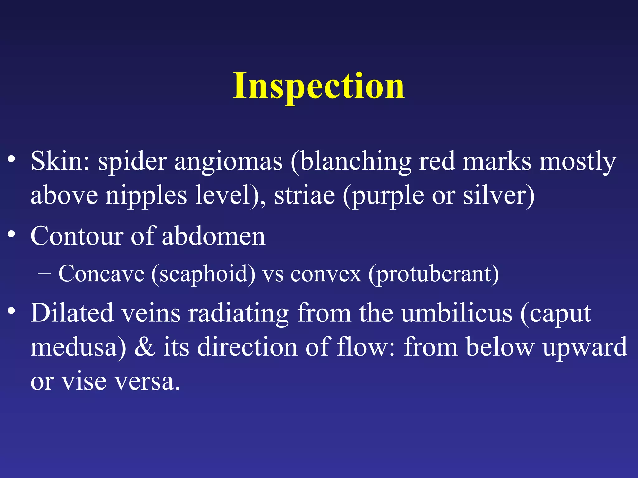 Exam Of Abdomen. | PPT