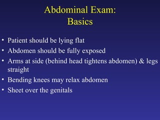 Exam Of Abdomen. | PPT