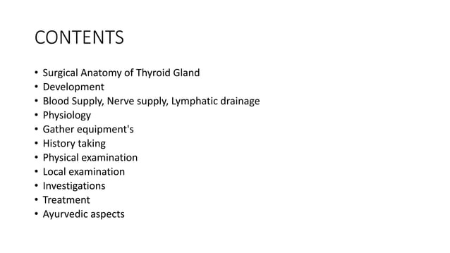 Exam of thyrod gland | PPT