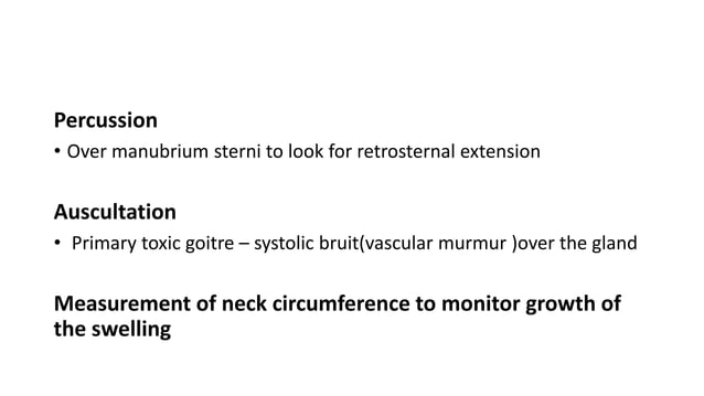 Exam of thyrod gland | PPT