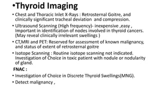 Exam of thyrod gland | PPTX