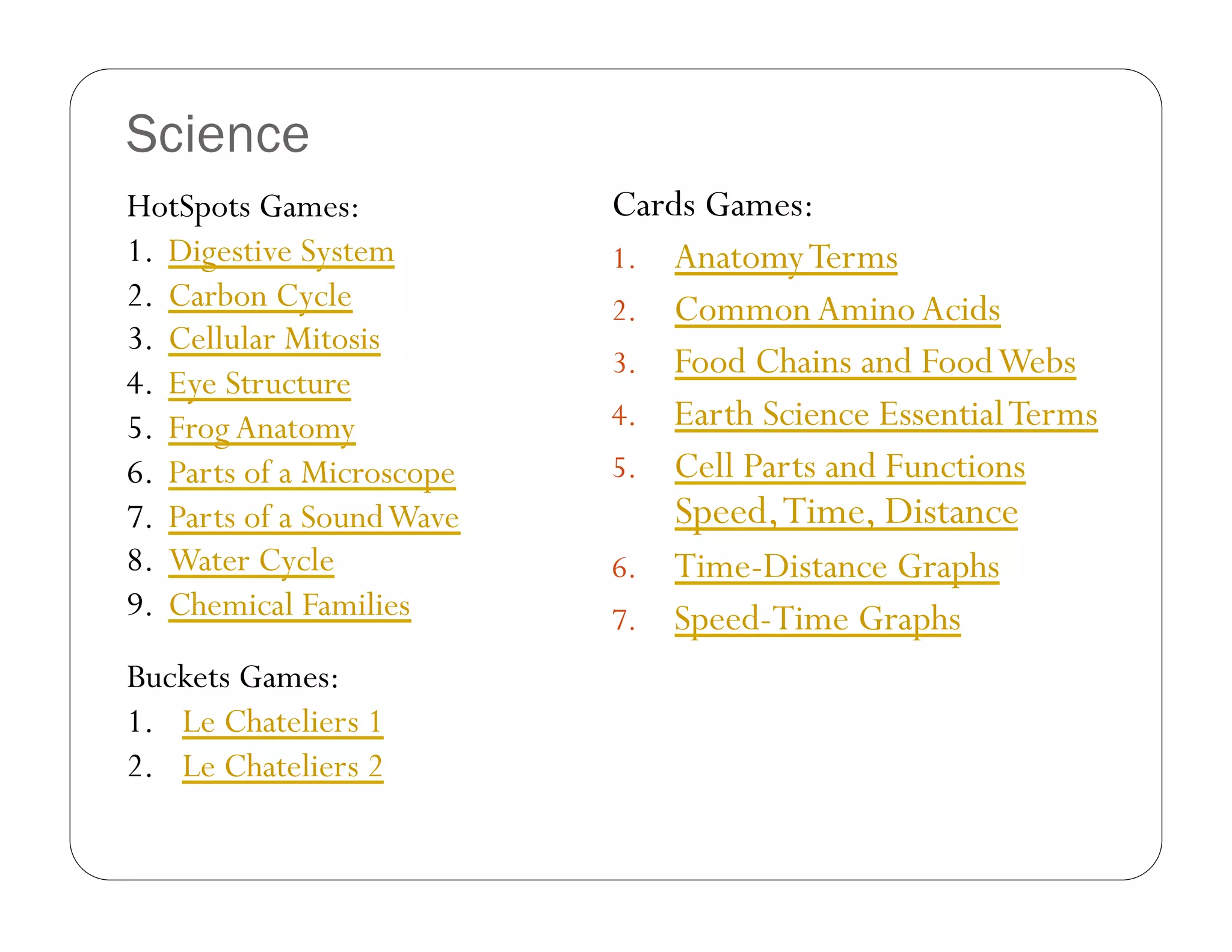 BrainRush Content Guide | PPT
