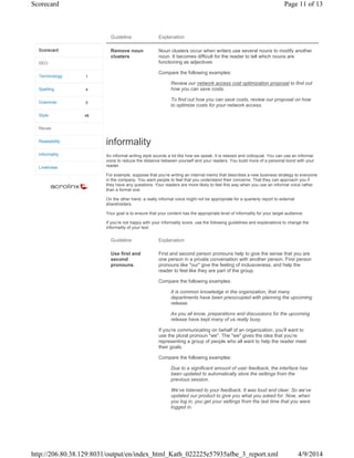 Example acrolinx report-cfpb | PDF | Web Design and HTML | Internet