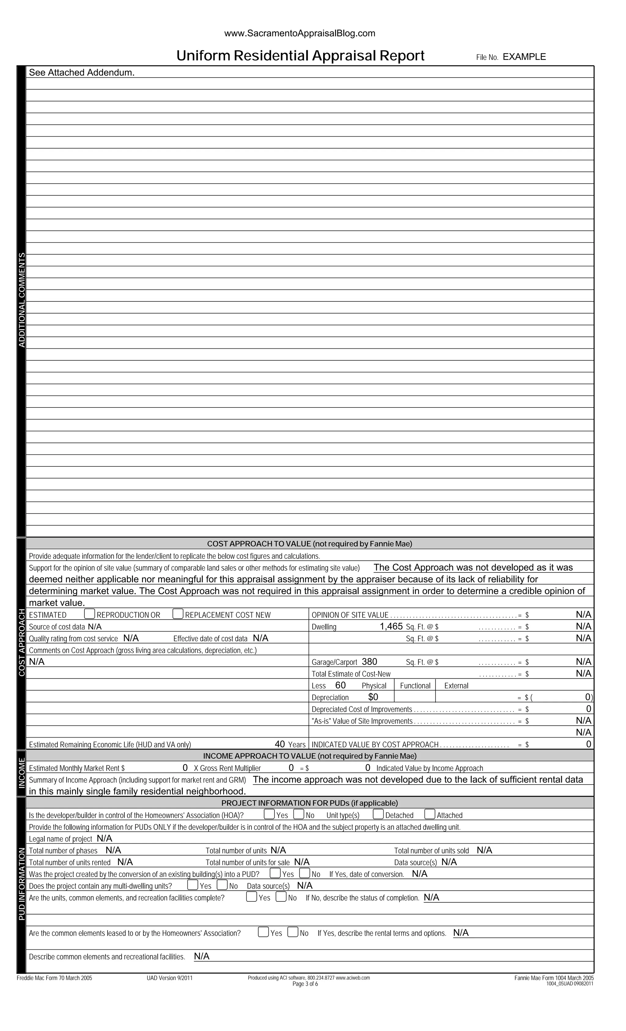 Example Appraisal Report (important things to look for) | PDF
