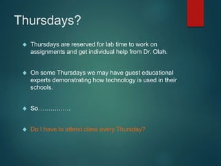 First Day and Expectations | PPTX