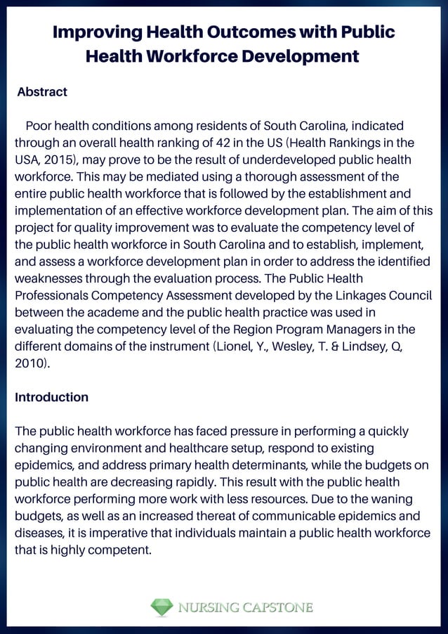 Example of DNP Capstone Project | PDF