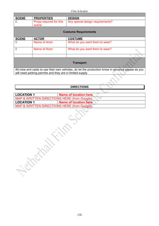 Example production-schedule | DOC