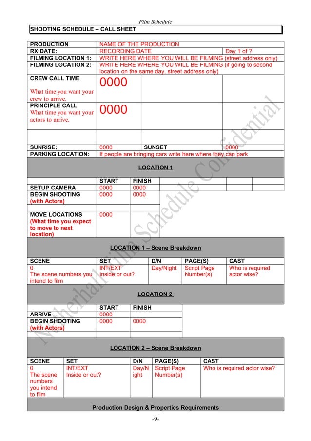 Example production-schedule | PDF