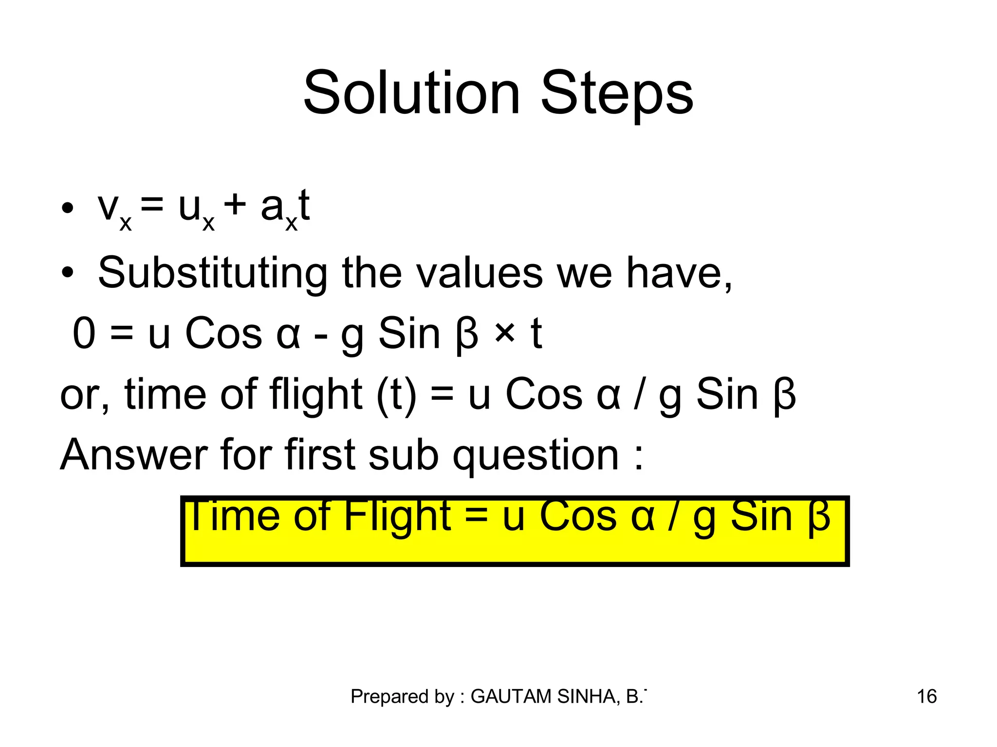 Example Projectile Motion | PPS