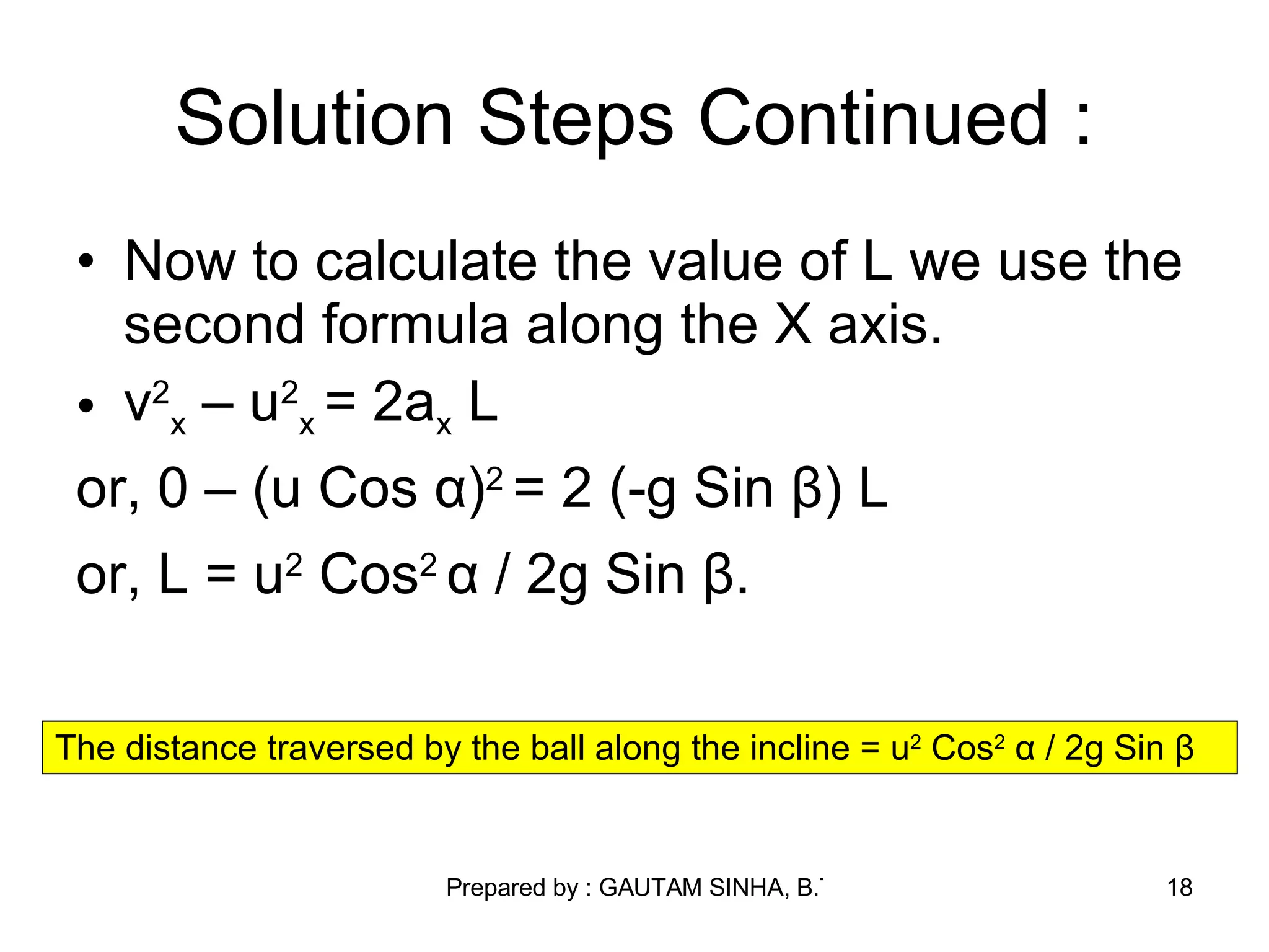 Example Projectile Motion | PPS