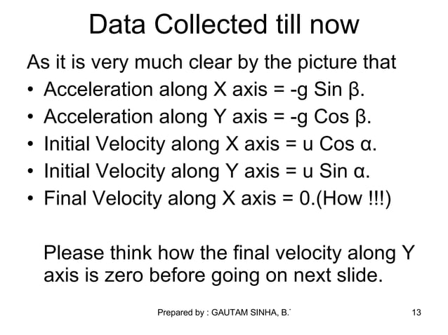 Example Projectile Motion | PPS
