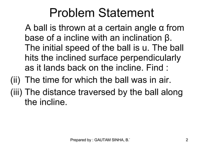 Example Projectile Motion | PPS