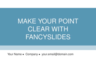 Fancyslides Beamer | PPT