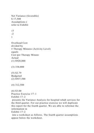 Example 17A Variance AnalysisOur variance analysis example and pr.docx
