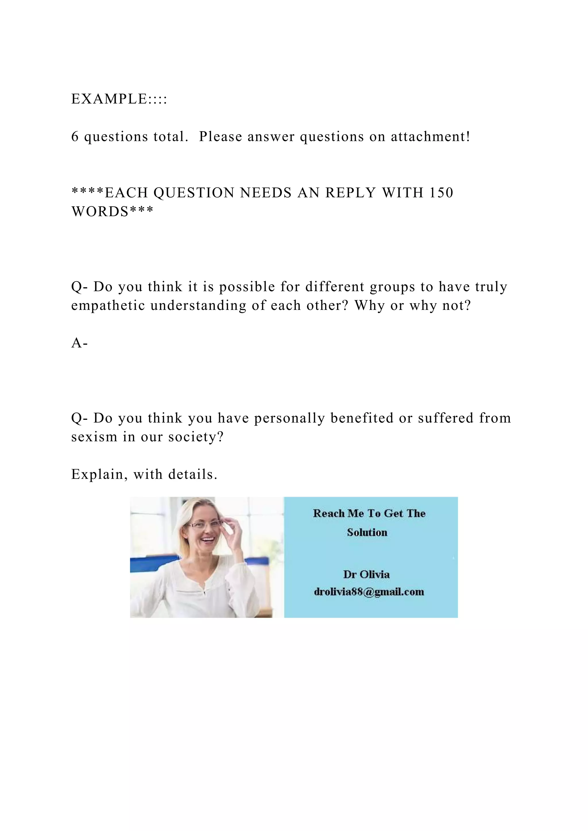 EXAMPLE6 questions total. Please answer questions on attach.docx