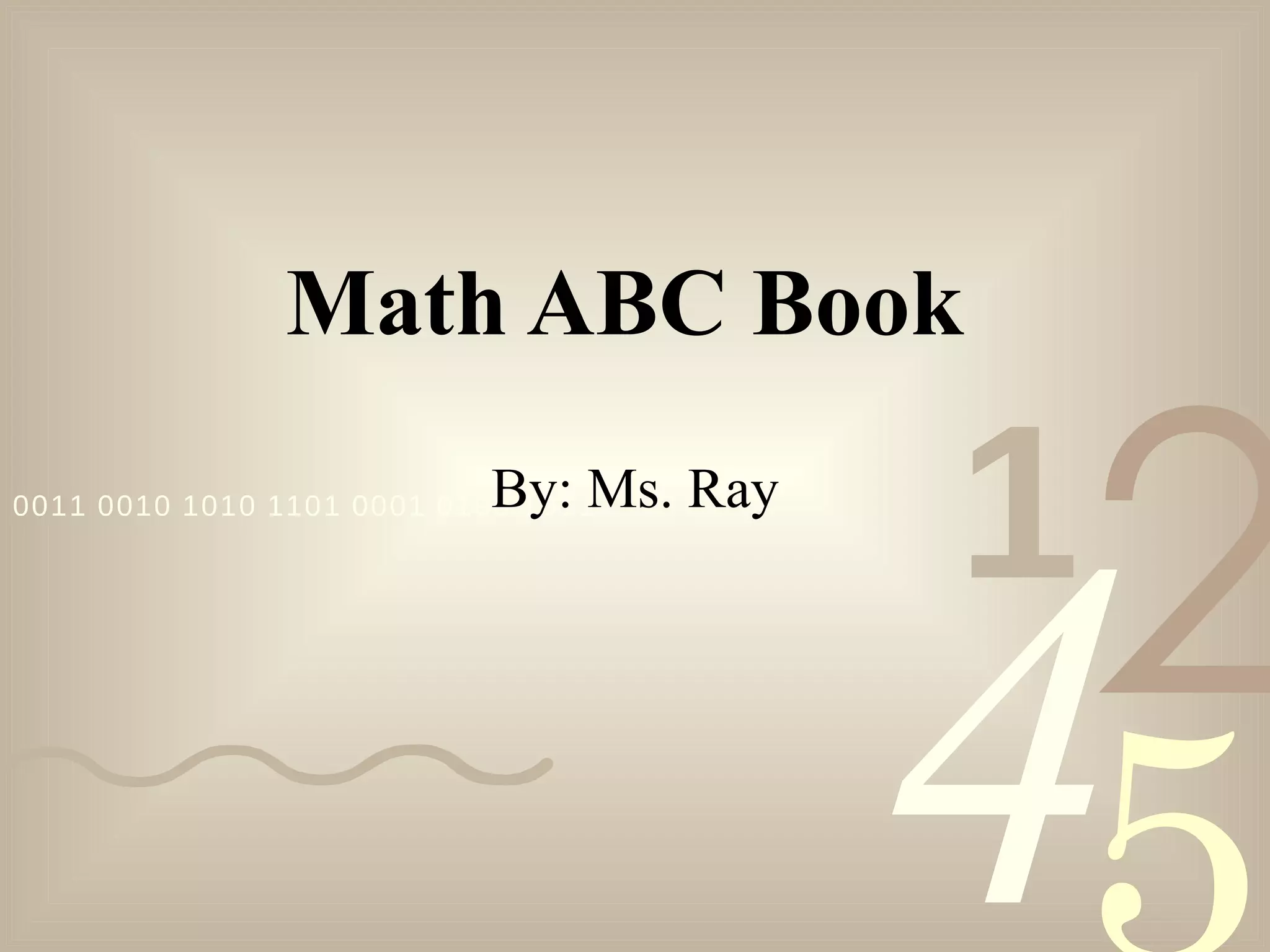 Math ABC Book Example | PPT
